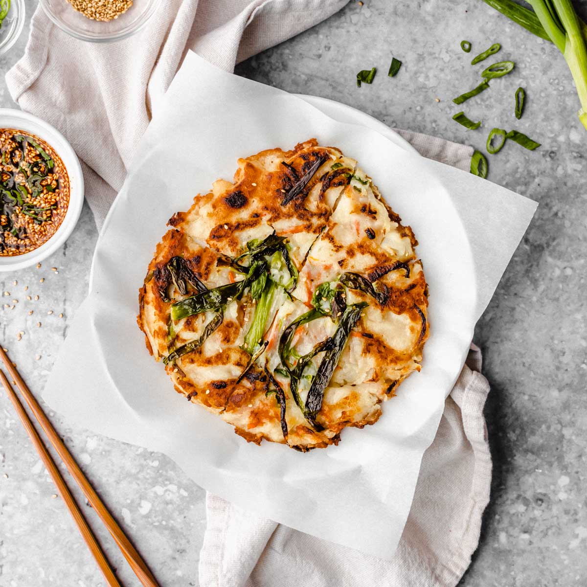 Korean Pancakes - 2 Ways - Floured Frame