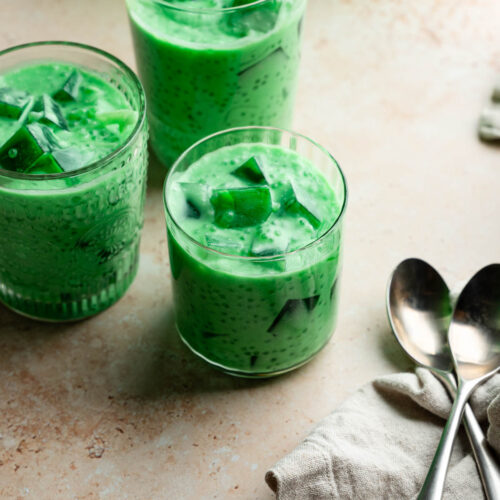 Vegan Buko Pandan (Filipino Coconut Dessert) - Floured Frame