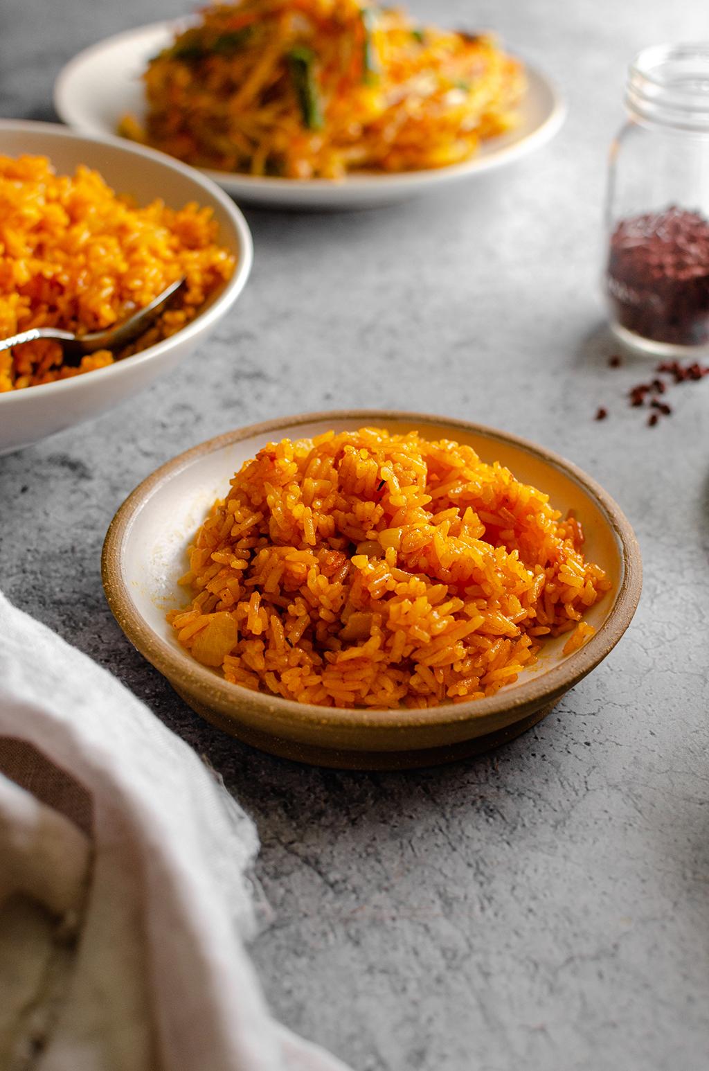 Chamoru Red Rice - CHamoru Recipe - Floured Frame