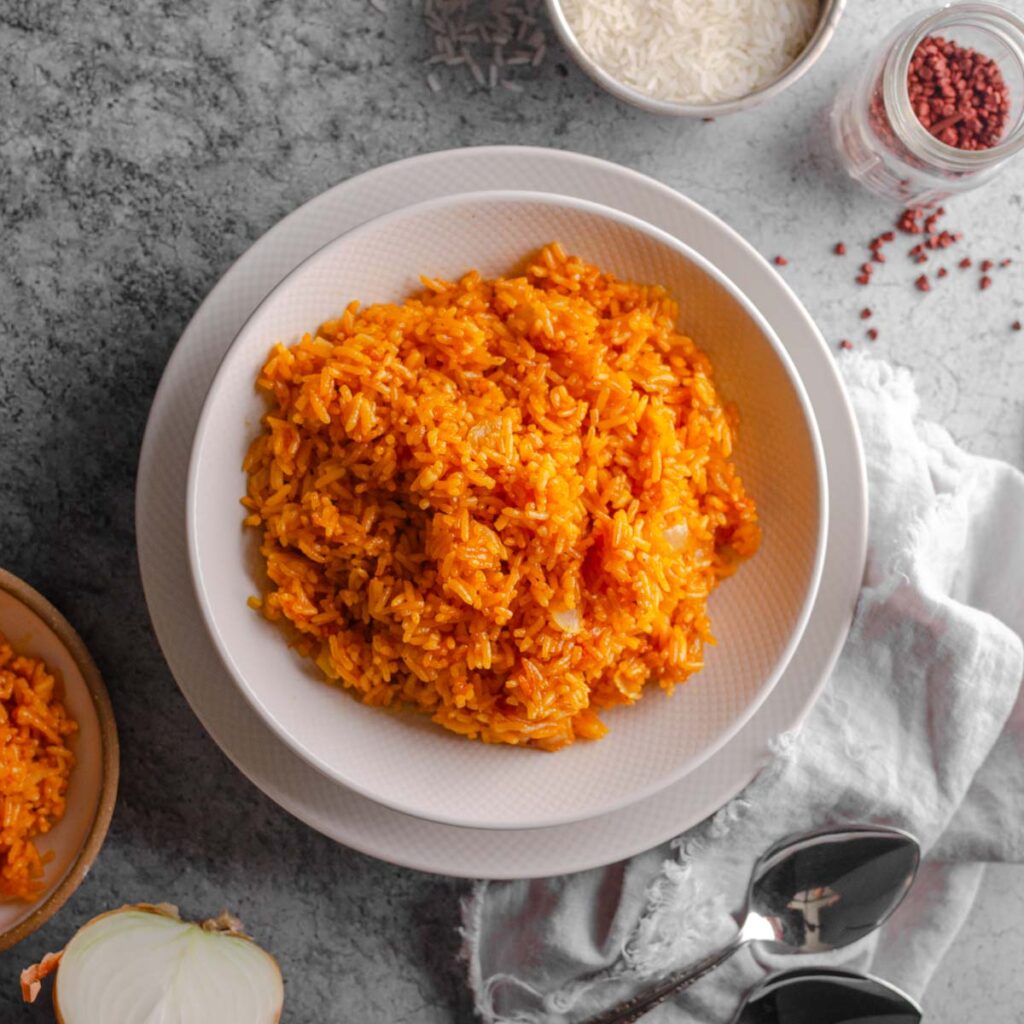 Chamoru Red Rice - CHamoru Recipe - Floured Frame