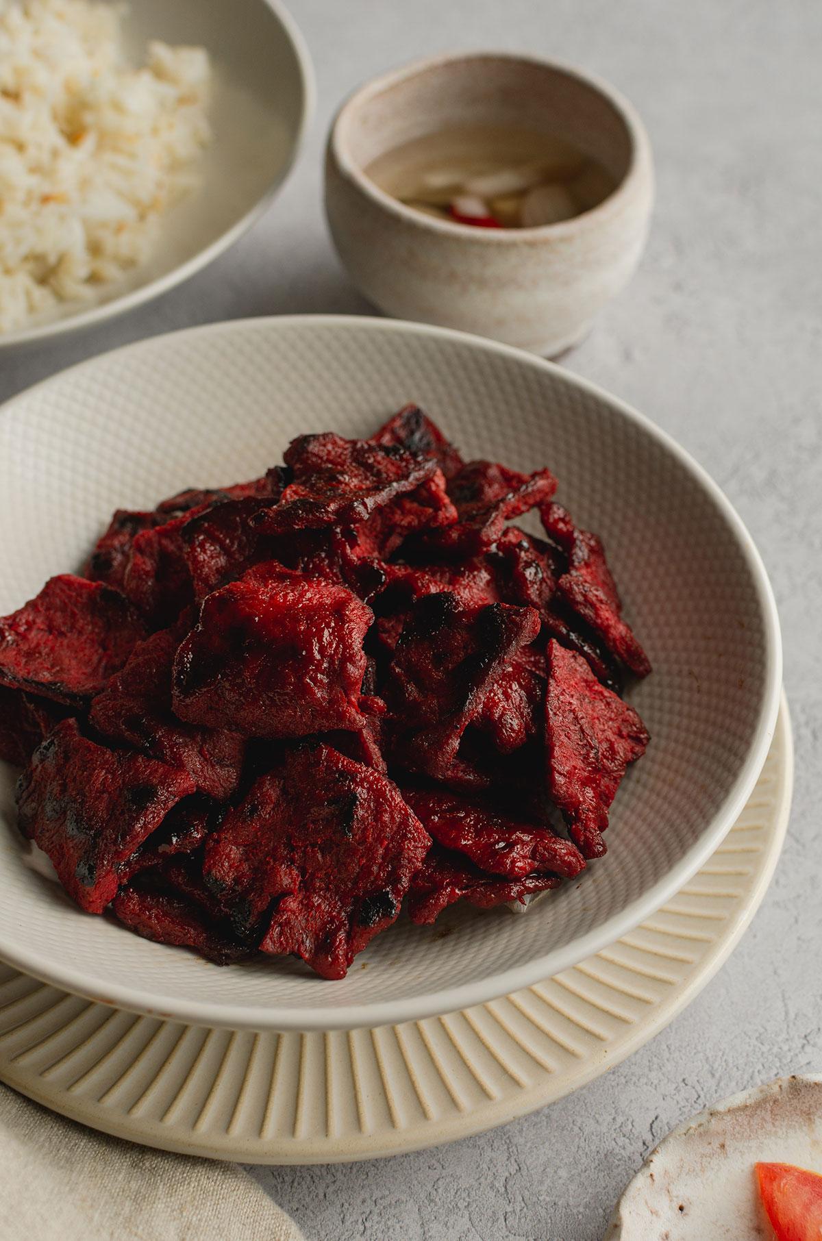 Vegan Filipino Tocino - Filipino Recipe - Floured Frame